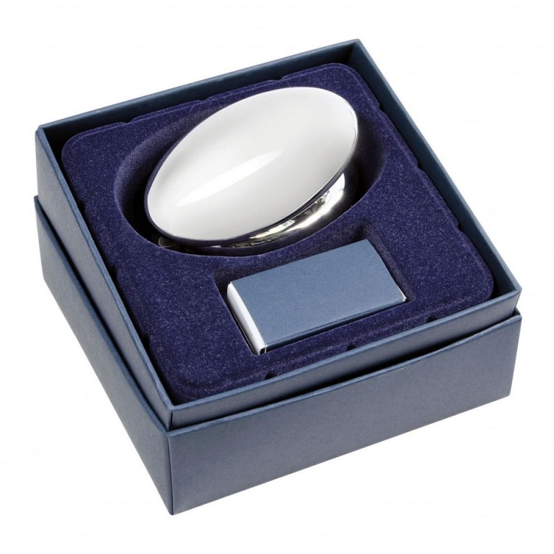 Engraved Silver Plated Oval Stapler - Business Gifts Express